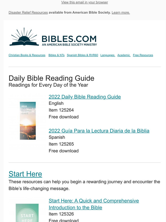 Bibles: Start Your Journey with Daily Bible Reading Guides available in ...