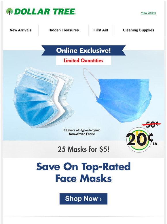 Dollar Tree: Limited-time face mask deal | Milled