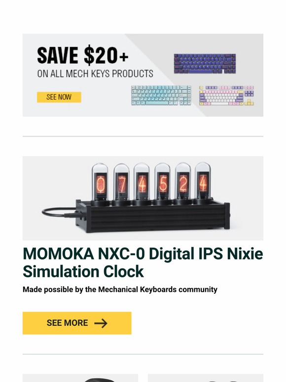 Drop: MOMOKA NXC-0 Digital IPS Nixie Simulation Clock, Drop ...