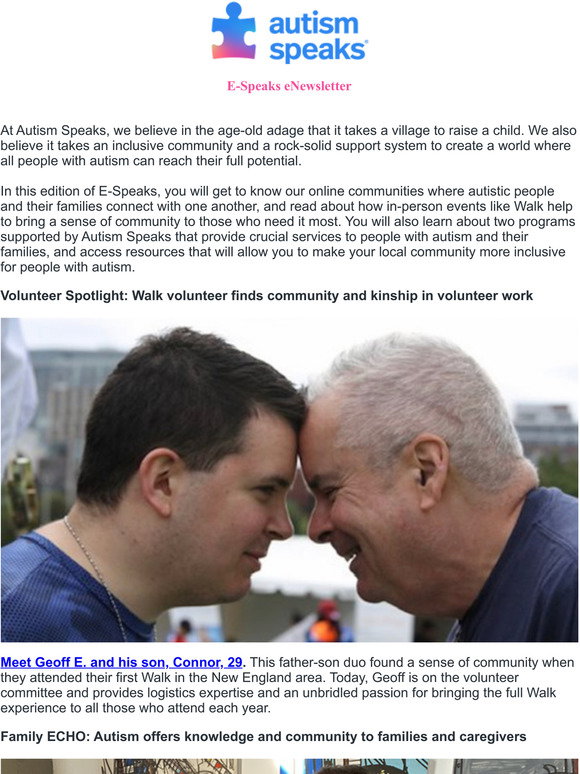 Autism Speaks: The importance of networking and community support ...