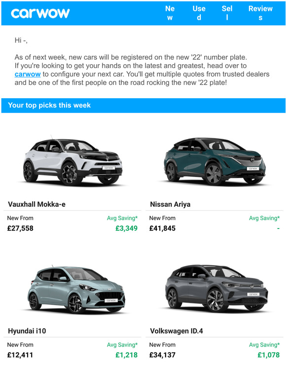 Carwow: '22 plates are nearly here | Milled