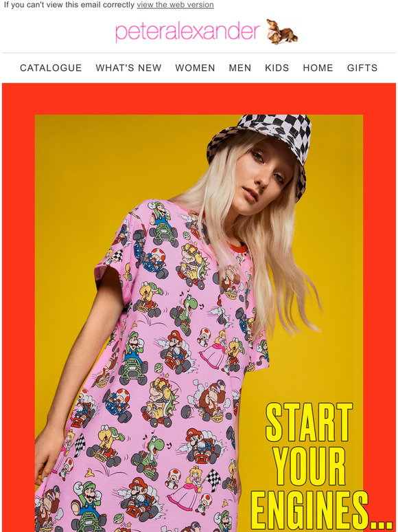 Peter Alexander: Race to bed with the New Mario Kart collection | Milled