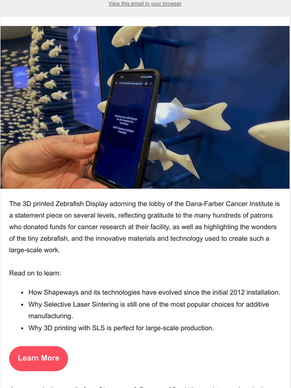 Shapeways: Shapeways Revisits 3D Printed Zebrafish Display for a Timely ...