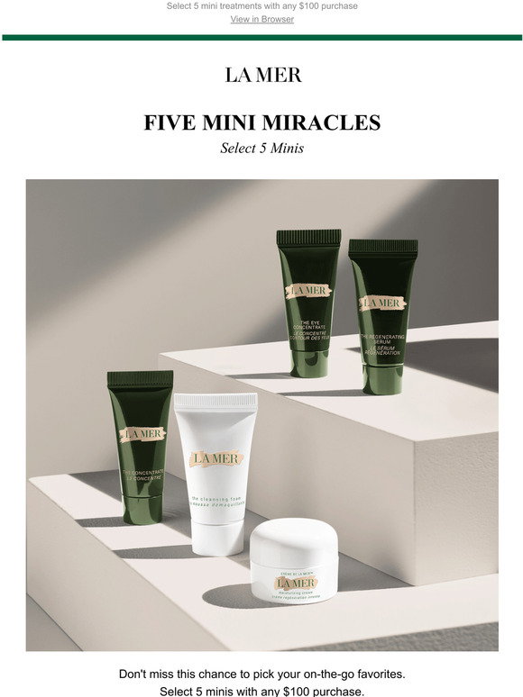 La Mer: Choose 5 La Mer minis to take on-the-go | Milled
