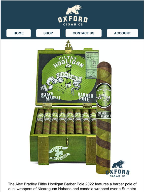 Oxford Cigar Company: Alec Bradley Filthy Hooligan Barber Pole 2022 ...