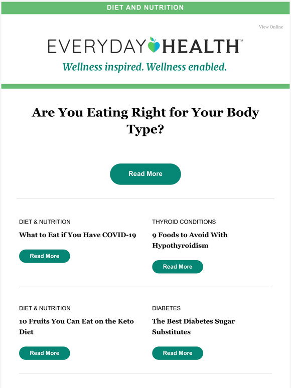 Lifescript: Are You Eating Right for Your Body Type? | Milled