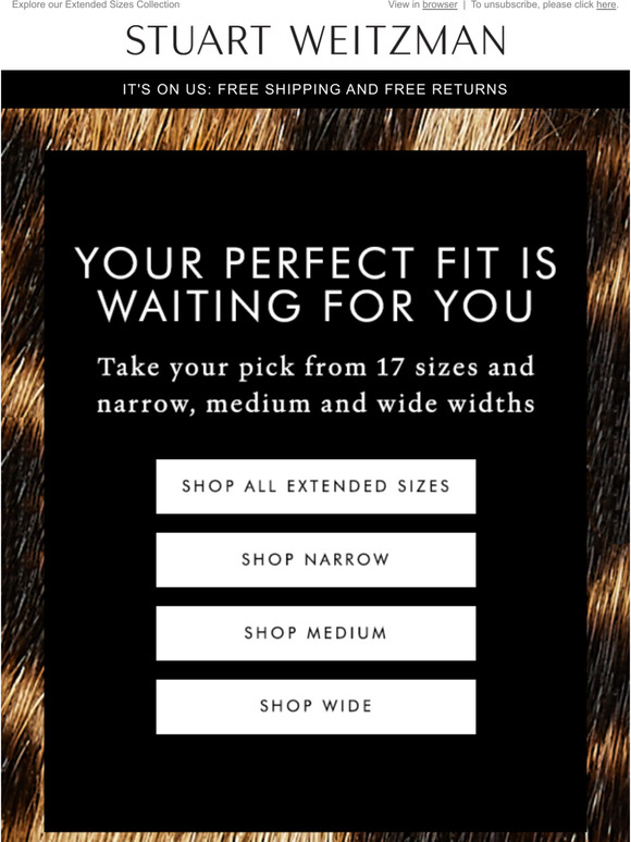 Stuart Weitzman: 17 Sizes and 3 Widths: We've Got Your Size | Milled