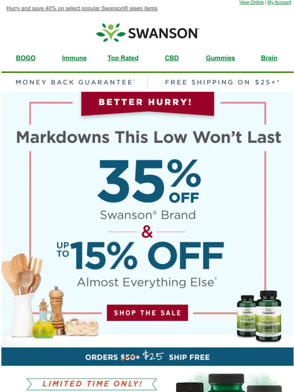 Swanson Health: This is it! 35% off Swanson brand & up to 15% off ...