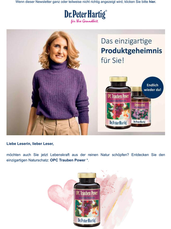 Dr. Peter Hartig: Herzgesundheit und Verjngung Unser Produktgeheimnis ...