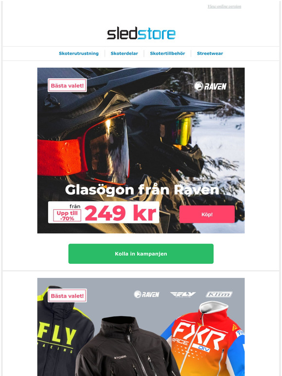 Sledstore: Letar du efter skoterglasgon? D har du kommit rtt! | Milled