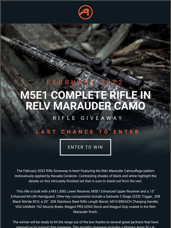 Aero Precision: Relv Marauder Rifle Giveaway ENDS TONIGHT! | Milled