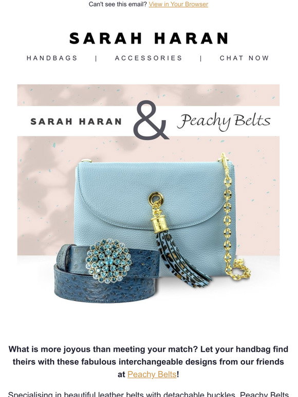 Sarah Haran: Match your bag to your belt | Milled