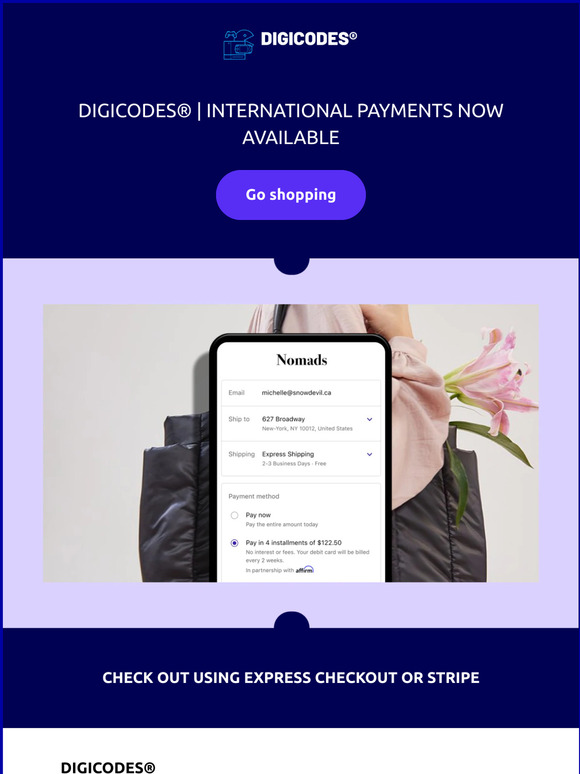 Digicodes: DIGICODES | INTERNATIONAL PAYMENTS NOW AVAILABLE | Milled