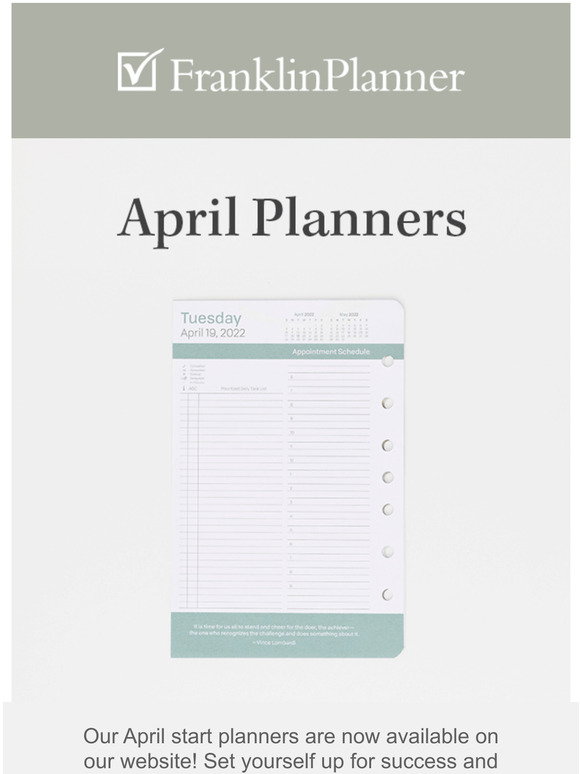 Franklin Planner: Did you forget your planner this year? | Milled