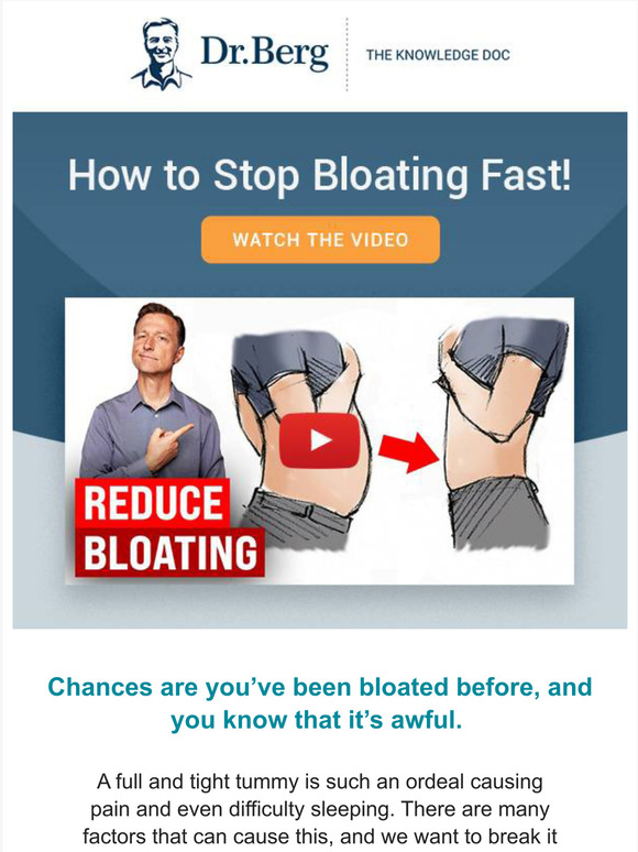 Dr. Berg: How to STOP bloating! | Milled