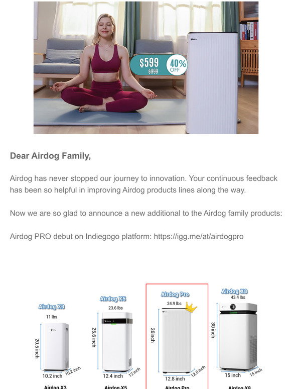 Airdog: New Launching Airdog PRO on Indiegogo! | Milled