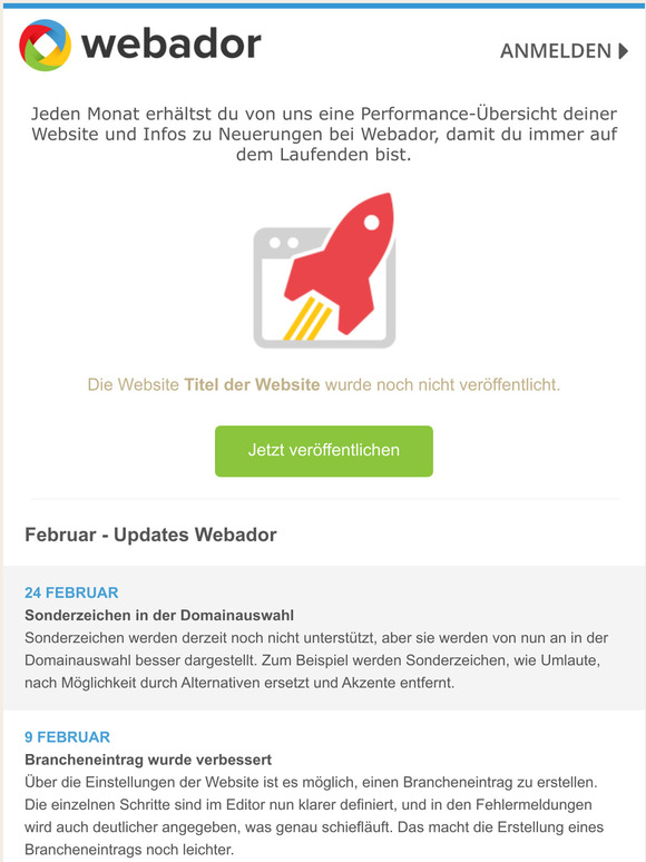 Webador AT Email Newsletters: Shop Sales, Discounts, and Coupon Codes