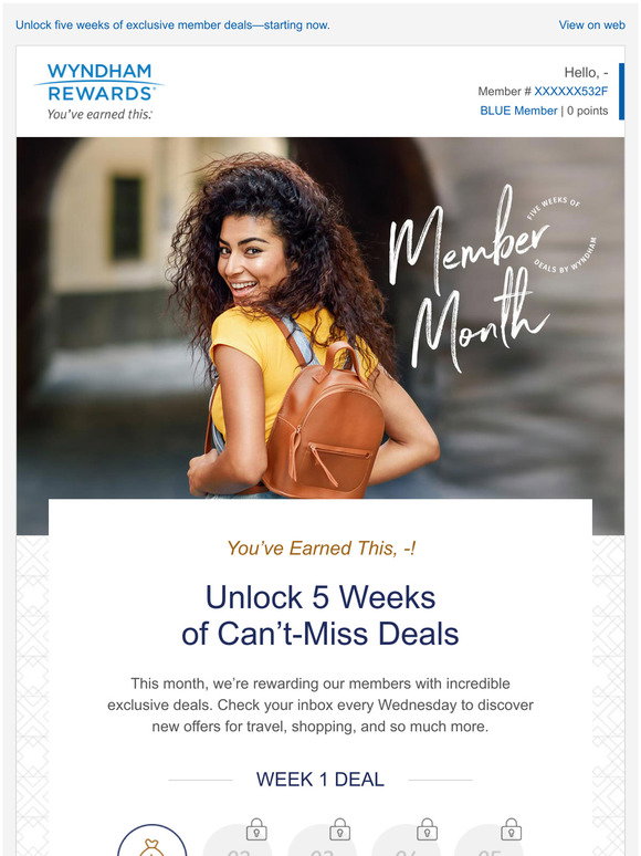 Wyndham: Drop Everything: Its Member Month! | Milled