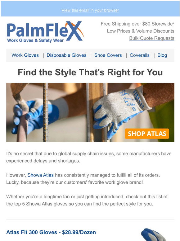 PalmFlex: The Top 5 Showa Atlas Gloves Reviewed | Milled