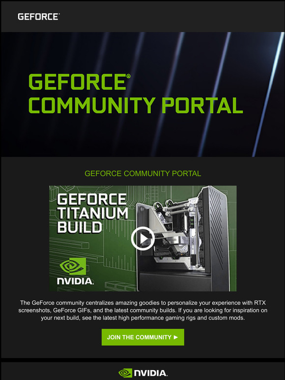 Nvidia: See New Creations in the GeForce Community Portal | Milled