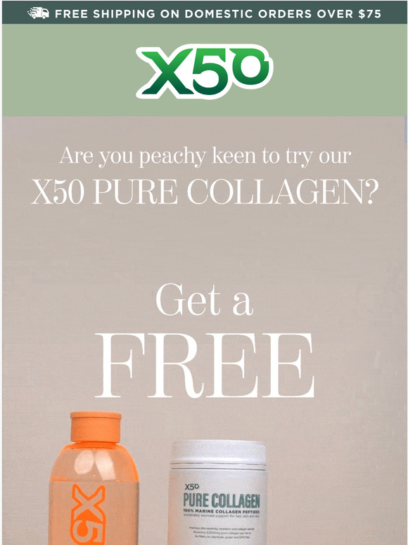 X50 Lifestyle: Are you peachy keen to try our X50 PURE Collagen? | Milled