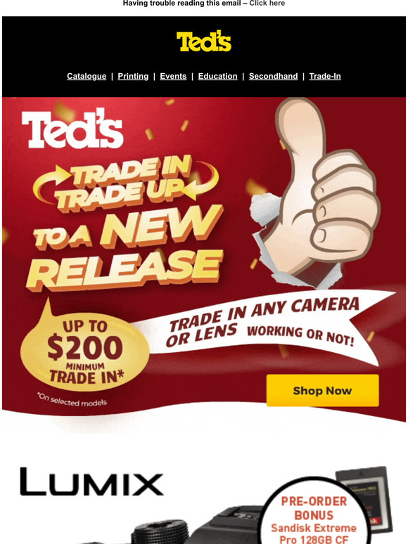 Ted's Cameras: Trade-Up To A New Release | Milled