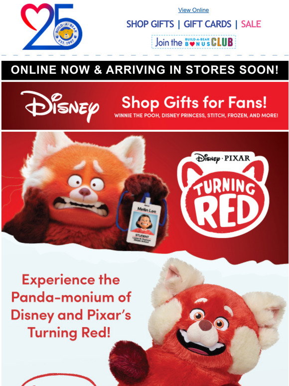 Build-A-Bear: NEW Disney and Pixars Turning Red Collection! | Milled
