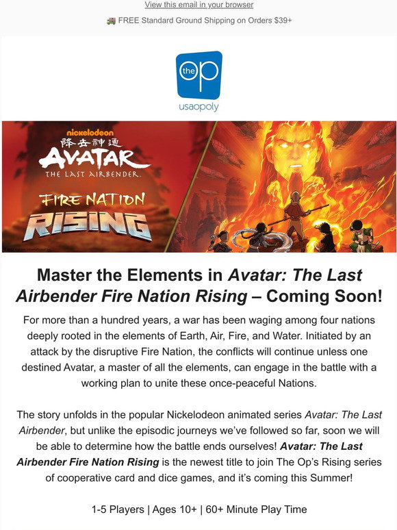 The Op: NEW Avatar The Last Airbender cooperative board game! | Milled