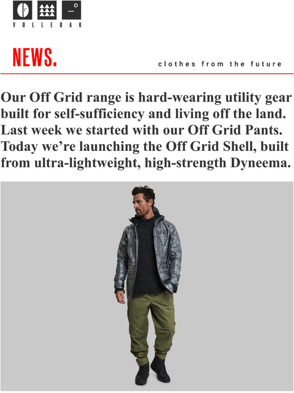 Vollebak: Your link to the Off Grid Dyneema Shell | Milled