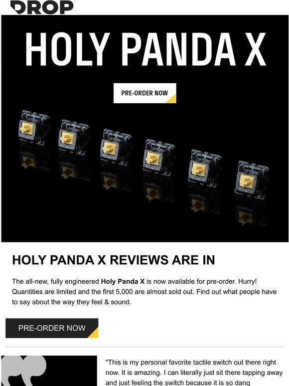 Drop: What are people saying about the all-new Holy Panda X? | Milled