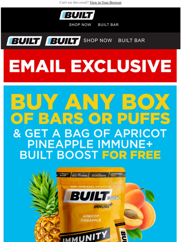 Built Bar: Free Built Boost with purchase! | Milled