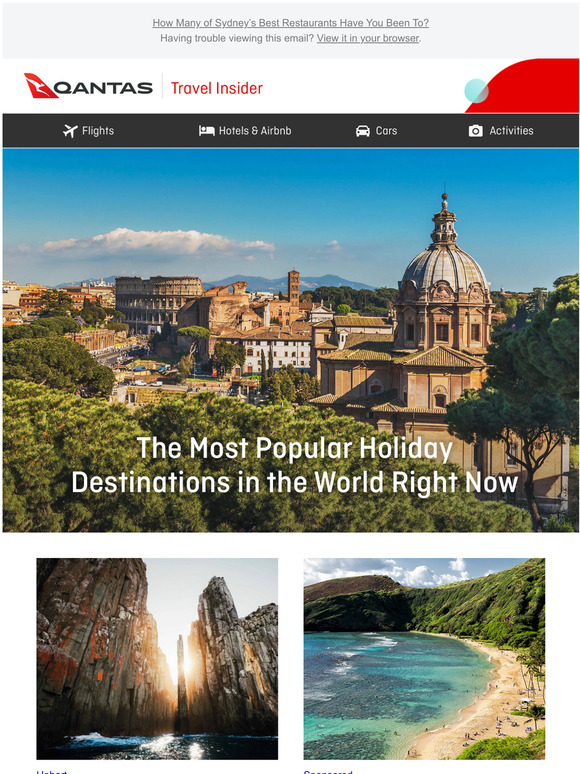 Qantas: The Most Popular Holiday Destinations in the World Right Now ...