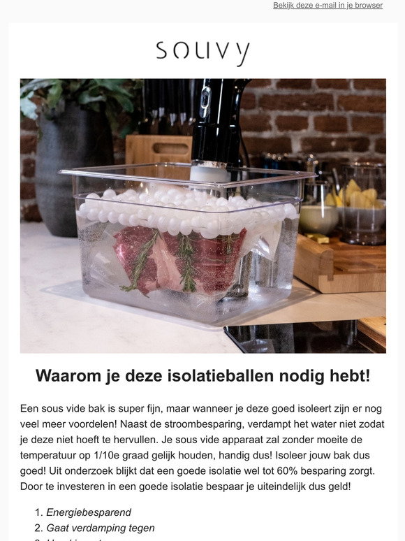 Souvy: Waarom je je sous vide bak zou moeten isoleren | Milled