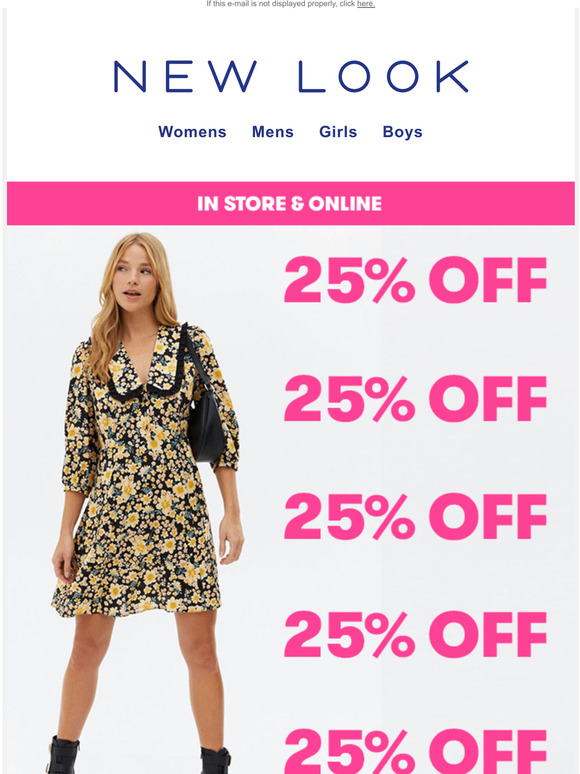 New Look Email Newsletters: Shop Sales, Discounts, and Coupon Codes