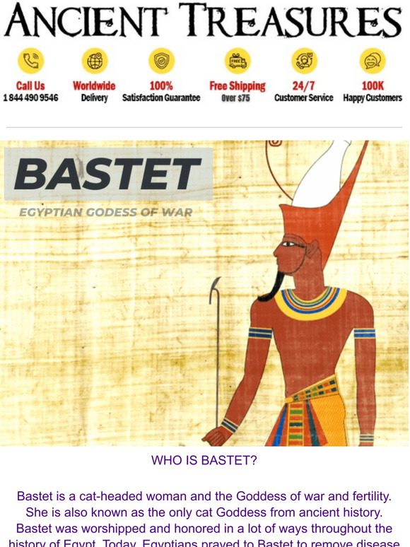 Ancient Treasures: ANNOUNCEMENT : Bastet - Egyptian Goddess of War and ...