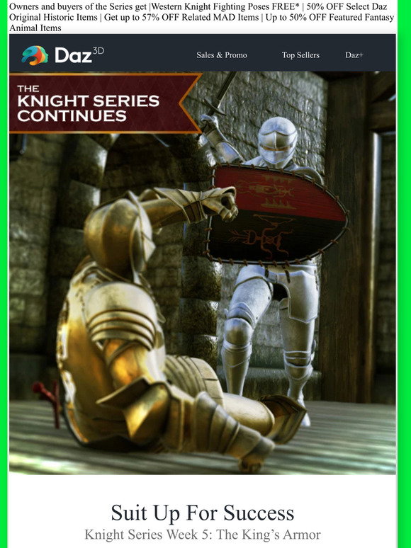 DAZ 3D: Suit Up for Success - Knight Series Week 5: The King's Armor ...
