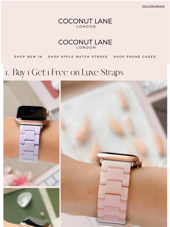 Coconut Lane: Choose your Apple Watch Strap offer | Milled
