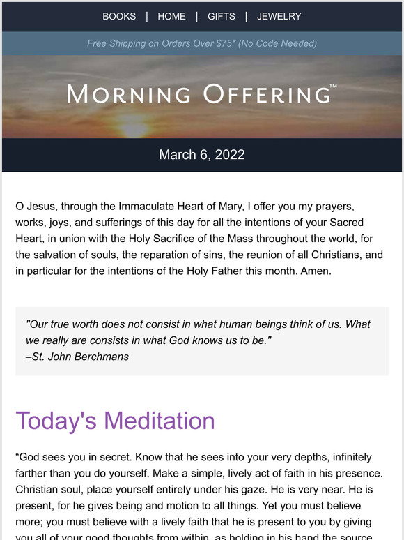 The Catholic Company: Your Morning Offering | Milled