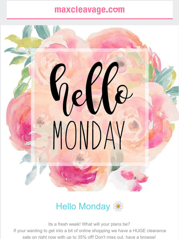 MaxCleavage: Hello Monday! | Milled