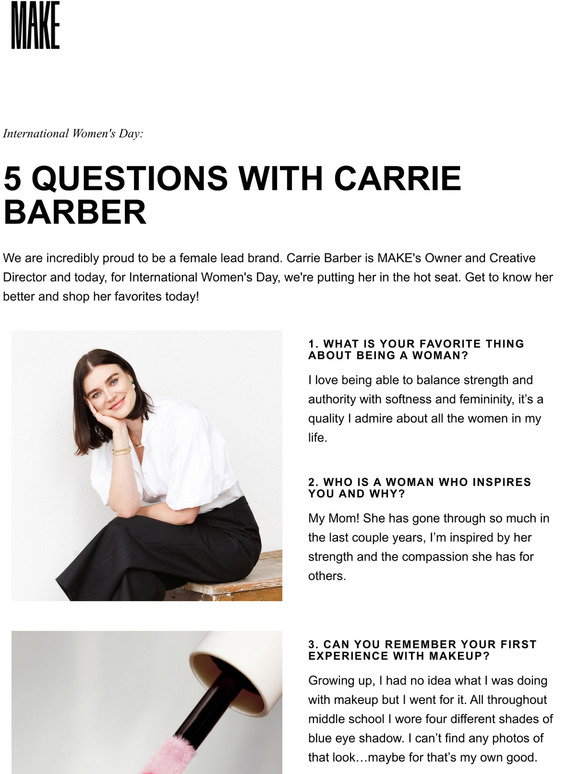 MAKE Beauty: 5 questions with Carrie Barber | Milled
