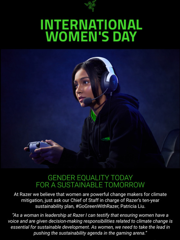 Razer Online Store Gender Equality Today For A Sustainable Tomorrow