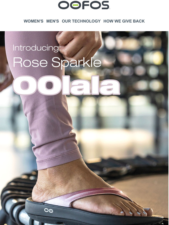 OOFOS: NEW! The Rose Sparkle OOlala | Milled