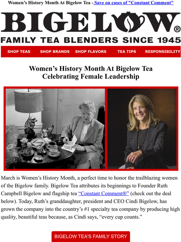 Bigelow Tea: Celebrating Womens History Month With The Bigelow Family ...