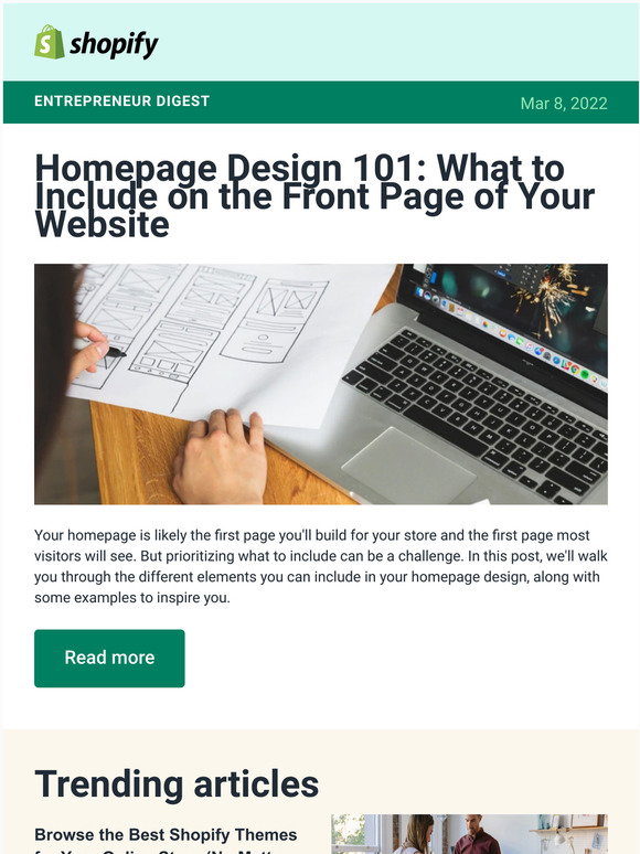 Shopify: Homepage Design 101: What to Include on the Front Page of Your ...