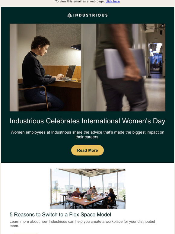 Industrious: Industrious Celebrates International Women's Day | Milled