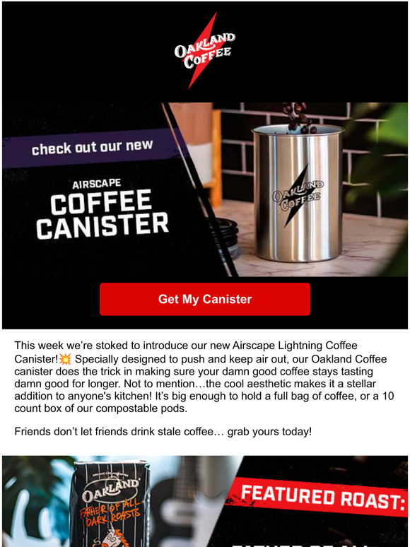 Oakland Coffee Works: Introducing our new Lightning Coffee Canister ...
