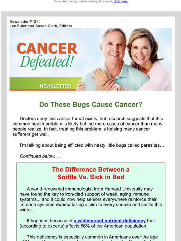 CancerDefeated: Do these bugs cause cancer? | Milled