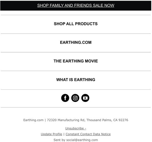 earthing: Family & Friends Sale: Our Lowest Prices EVER!!! | Milled