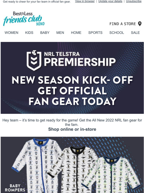 Best & Less: Official 2022 NRL Fan Gear from $15 | Milled