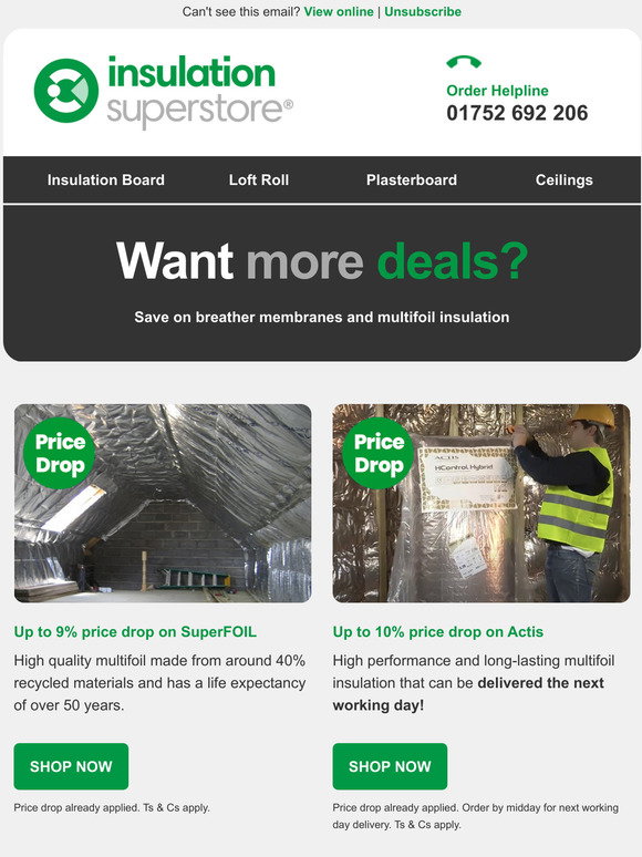 Insulation Superstore: This weeks offers and top picks | Milled